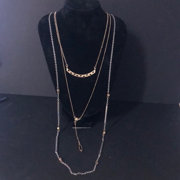 Lucky Brand | Jewelry | Luck Brand Triple Strand Gold And Bronze Toned ...